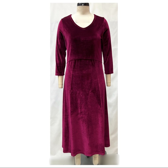 Norm Thompson | Dresses | Norm Thompson Deep Burgundy Wine Red 34 ...
